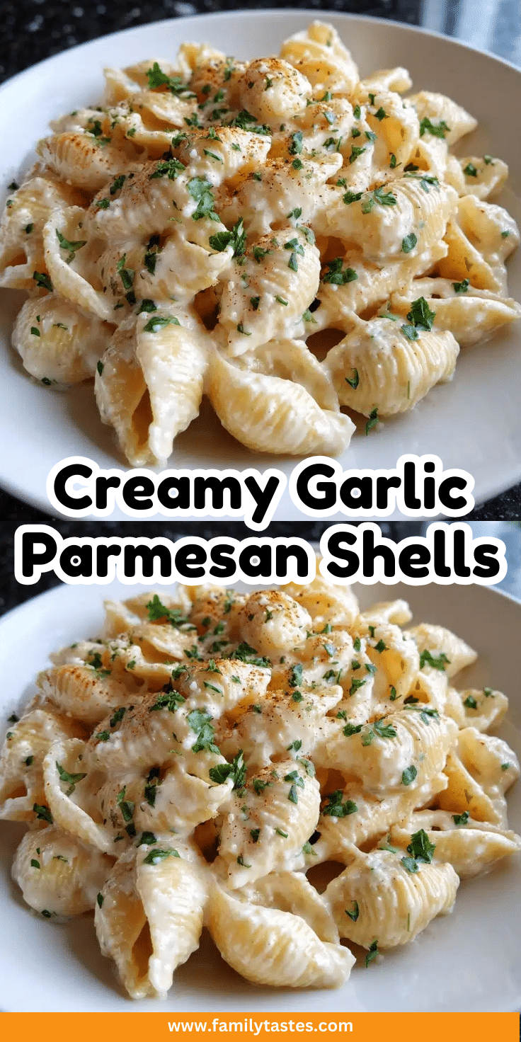 25-Minute Creamy Garlic Parmesan Shells That Taste Like Heaven